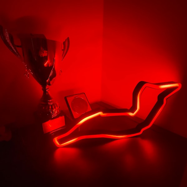 Italy Imola Animated LED RGB Neon Race Track Circuit Desk Wall Art ...