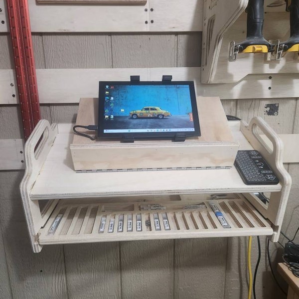 CNC Router Files French Cleat Router Bit Holder Rack, Drill Bit ...