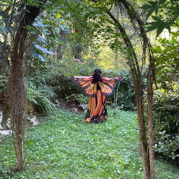 Butterfly Wings Monarch Cape Cloak Wings Costume Short Small Fantasy ...