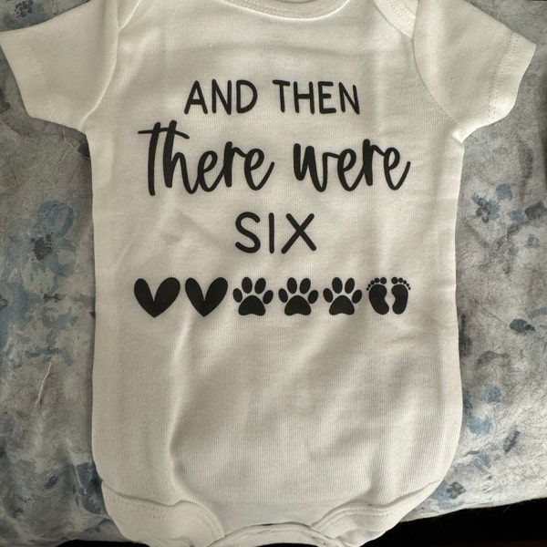And Then There Were Five Baby Onesie®, Pregnancy Announcement, Baby ...