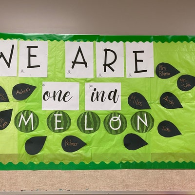PRINTABLE We Are One in A Melon Bulletin Board Kit End of Year ...
