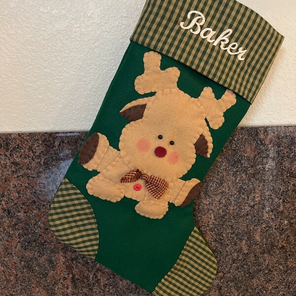 Teddy Bear Stocking, Teddy Bear Christmas Stocking, Stocking With Teddy ...