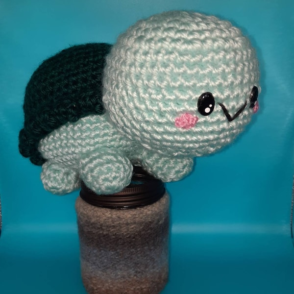 Tiny Turtle Crochet Pattern , Amigurumi Mini Sea Animal Crochet PDF Ebook , Beginners Tiny Small ...