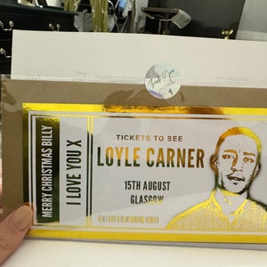 Personalised Foiled Golden Ticket, Custom Event Ticket, Concert Ticket ...