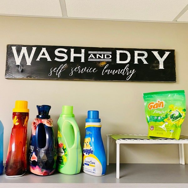 Laundry Sign / Rustic Laundry Sign / Wash and Dry Sign / Laundry Room ...
