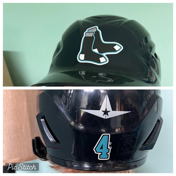 Custom Baseball Helmet Decals Softball Helmet Stickers Team Helmet ...