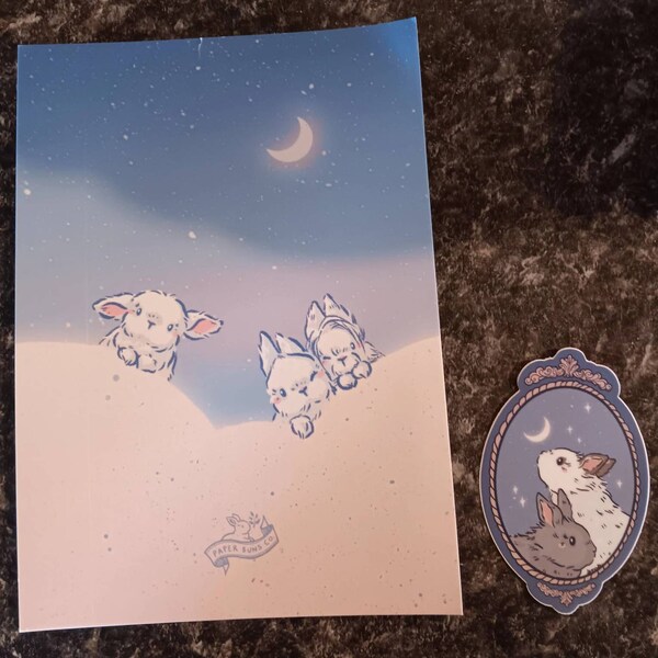 Two Moon Buns Vinyl Sticker | 1.97"x 3" - Etsy