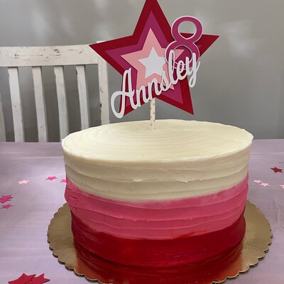 Star Party Cake Topper, American Birthday Party, Girl Doll Party ...