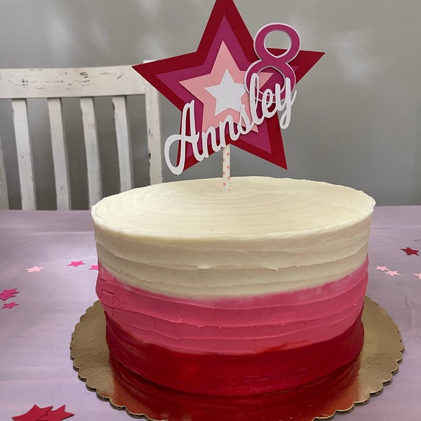 Star Party Cake Topper, American Birthday Party, Girl Doll Party ...