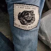 Handmade Toad Patch - Iron on Toad Patch - Sew on Toad Patch - Frog ...