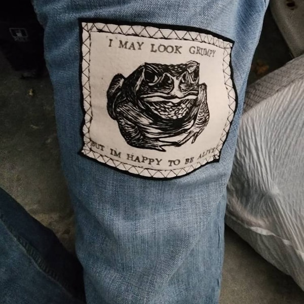 Handmade Toad Patch - Iron on Toad Patch - Sew on Toad Patch - Frog ...