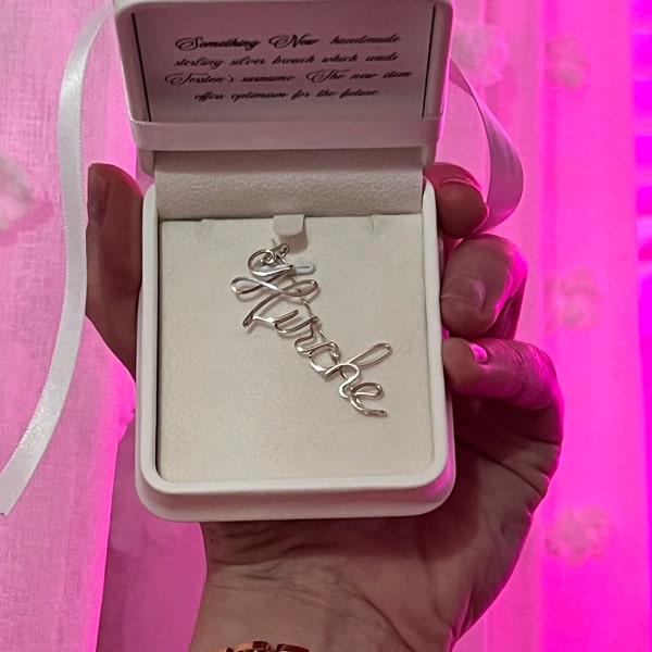 Wire Name Pin • Personalized Name Jewelry • Personalized Name Pin ...