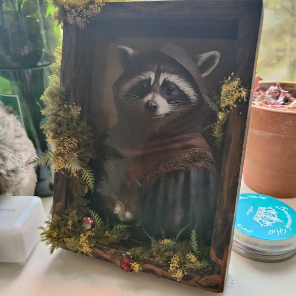 Gothic Raccoon Art Print: Victorian Rogue Animal Portrait - Etsy