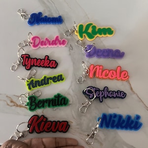 Custom 3D Printed Keychain Custom Key Chain Name Keychain Custom Key ...