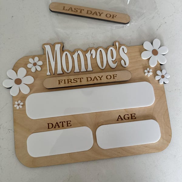 Daisy Flower Milestones Baby Milestones Monthly Milestones Marker ...
