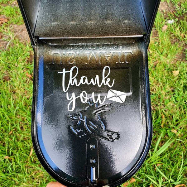 Thank You Decal, Thank You Sticker, Thank You Mail Box Decal Sticker ...