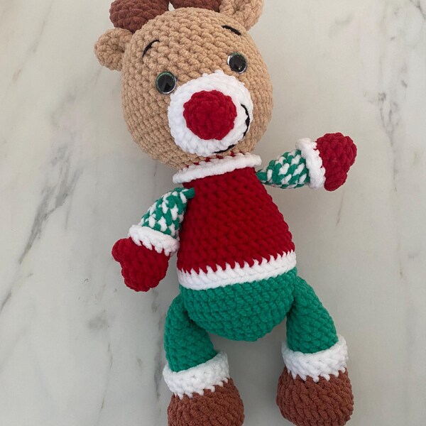 DIY Crochet Christmas Reindeer PATTERN PDF - Easy Amigurumi Christmas ...