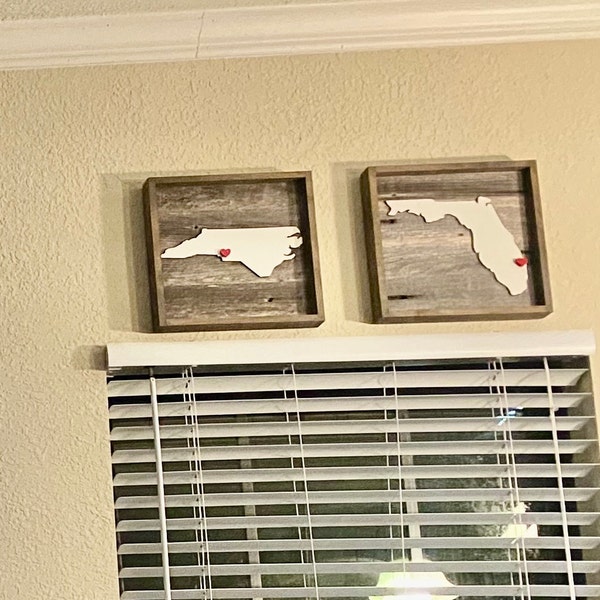 Name Your State. Rustic State Shape. Reclaimed Wood Wall Art. State ...