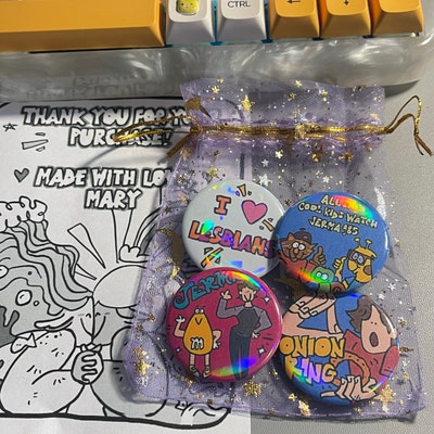 4 Pack Holographic or Plain Autism Button Pins 37 Mm - Etsy