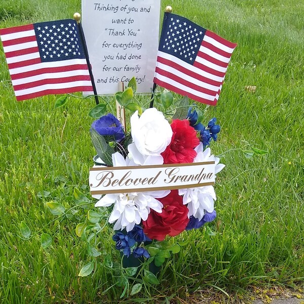 Birthday in Heaven, Cemetery Decorations, Grave Decorations, Grave ...