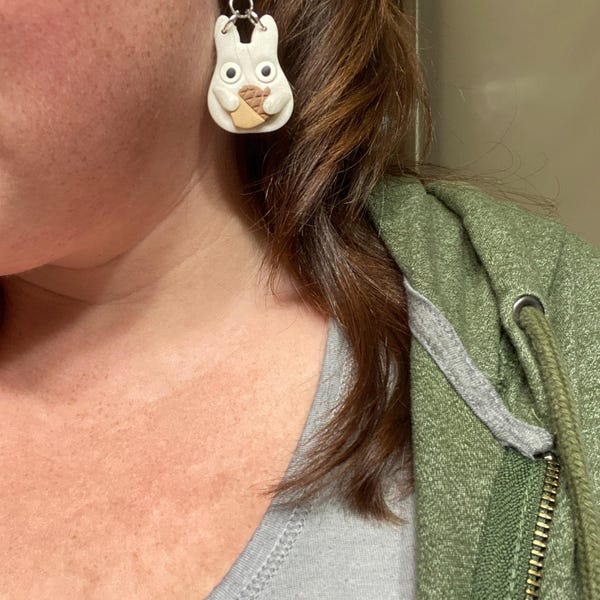 The Coraline / Caroline Earrings/ Black Button Studs/ Ghost Eye Ball ...