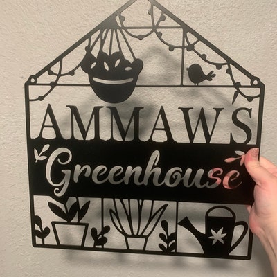 Custom Metal Greenhouse Sign Hanging Personalized Garden Sign - Etsy