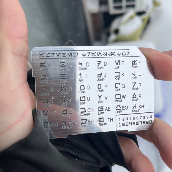 Aurebesh (star Wars Language) Decoder/translator Card - Etsy