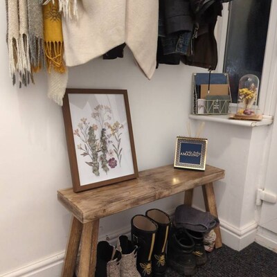 Rustic Wooden Display Bench - Etsy