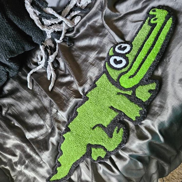 Drippy King Gizzard Gator - Hand Tufted Rug - Made to Order - 3 Feet - Etsy
