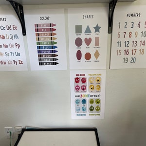 Alphabet Poster Handwriting Chart Print Educational Wall Art - Etsy