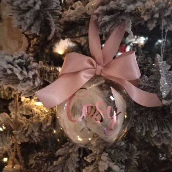 Memorial Bauble, Personalised Christmas Memory Bauble, Remembrance ...