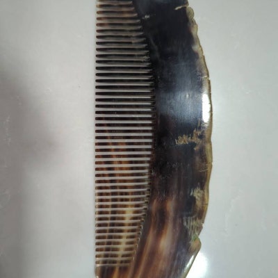 1PCS Natural Handmade Cattle Horn Comb Hair Brush,handle Horn Massage ...