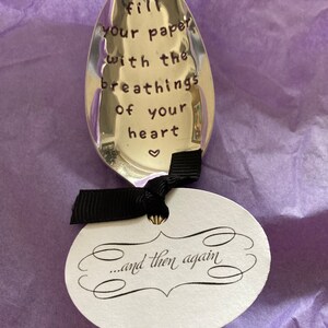 Tea Time Stamped Spoon High Tea Decor Afternoon Tea Gift - Etsy