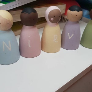 Positive Affirmation Peg Dolls Diverse Wooden Dolls - Etsy