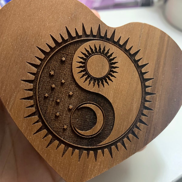 Sun and Moon Proposal Box, Sun and Moon Wedding Ring Box, Sun and Moon ...