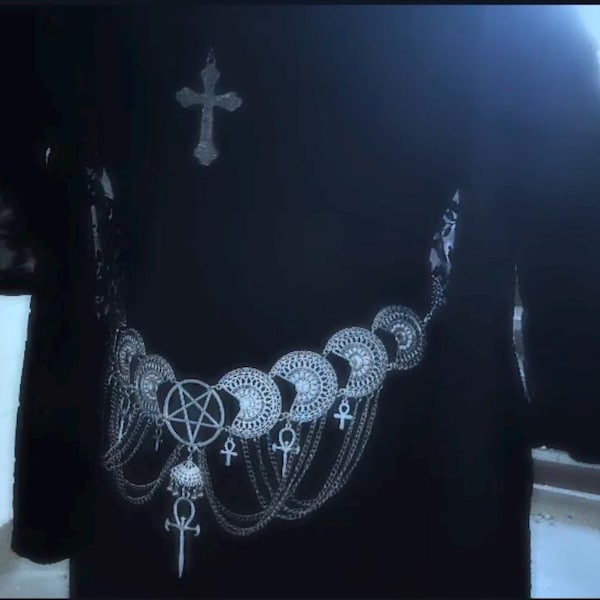 Vampire Ankh Hip Chain Belt - Egyptian Belt Occult Goth Gothic Eye of ...