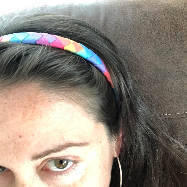 Rainbow Headband- Ombre Headband- Wide Headband Women- Rainbow Birthday ...