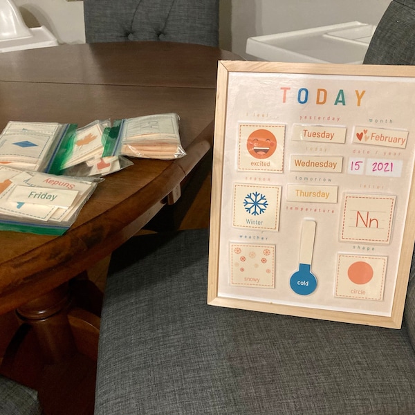 Circle Time Morning Board I Homeschool Calendar I Weather Chart I Kids ...