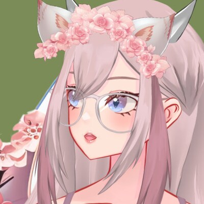 Vtuber Red Roses Headbands. Pngtuber Assets for Twitch. Vtuber Goth ...