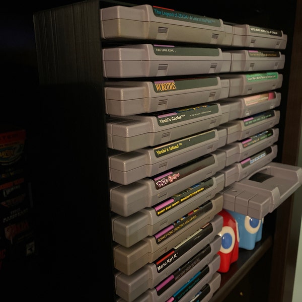 2 Rows - Rack Display for Super Nintendo Entertainment System SNES NTSC ...