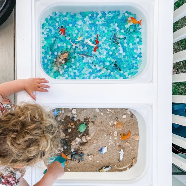 Acrylic Ball Pit Sort Large Trofast Bin of Flisat Table for Montessori ...