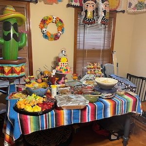Fiesta Decorations, Mexican Papel Picado Banner, Hand Painted Paper ...