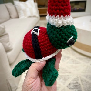 Santa Christmas Turtle Pattern Crochet PDF Download Beginner Friendly ...