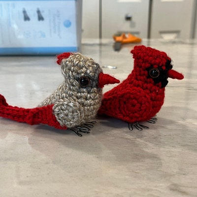 Male Female Cardinal Crochet Pattern Bundle Realistic Bird Crochet ...