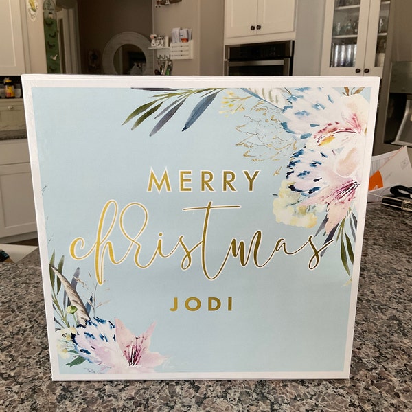 Merry Christmas Gift Box - Christmas Gift Box - Custom Christmas Box ...