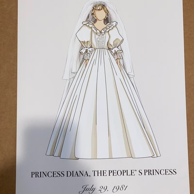 Royal Wedding Dresses Infographic Print version 3in Princess Pink - Etsy