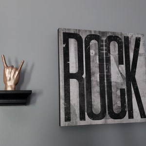 Metal Hand Rock Sign Sculpture Handcrafted Rock and Roll - Etsy