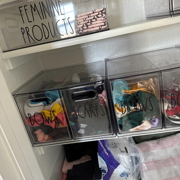 Rae Dunn Inspired Custom Bathroom Storage Decal Labels / Rae Dunn ...