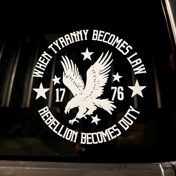 Distressed American Flag With Cross Decal for Car Truck Van Window or ...