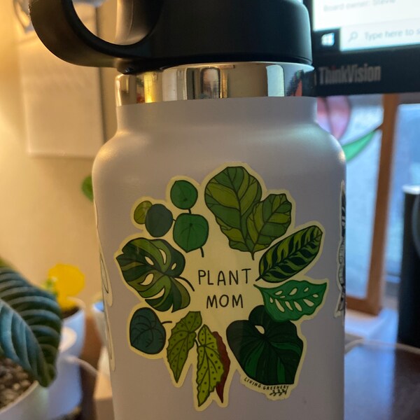 Plant Mom Sticker, Plant Stickers, Glossy Coated Vinyl Die Cut Sticker ...